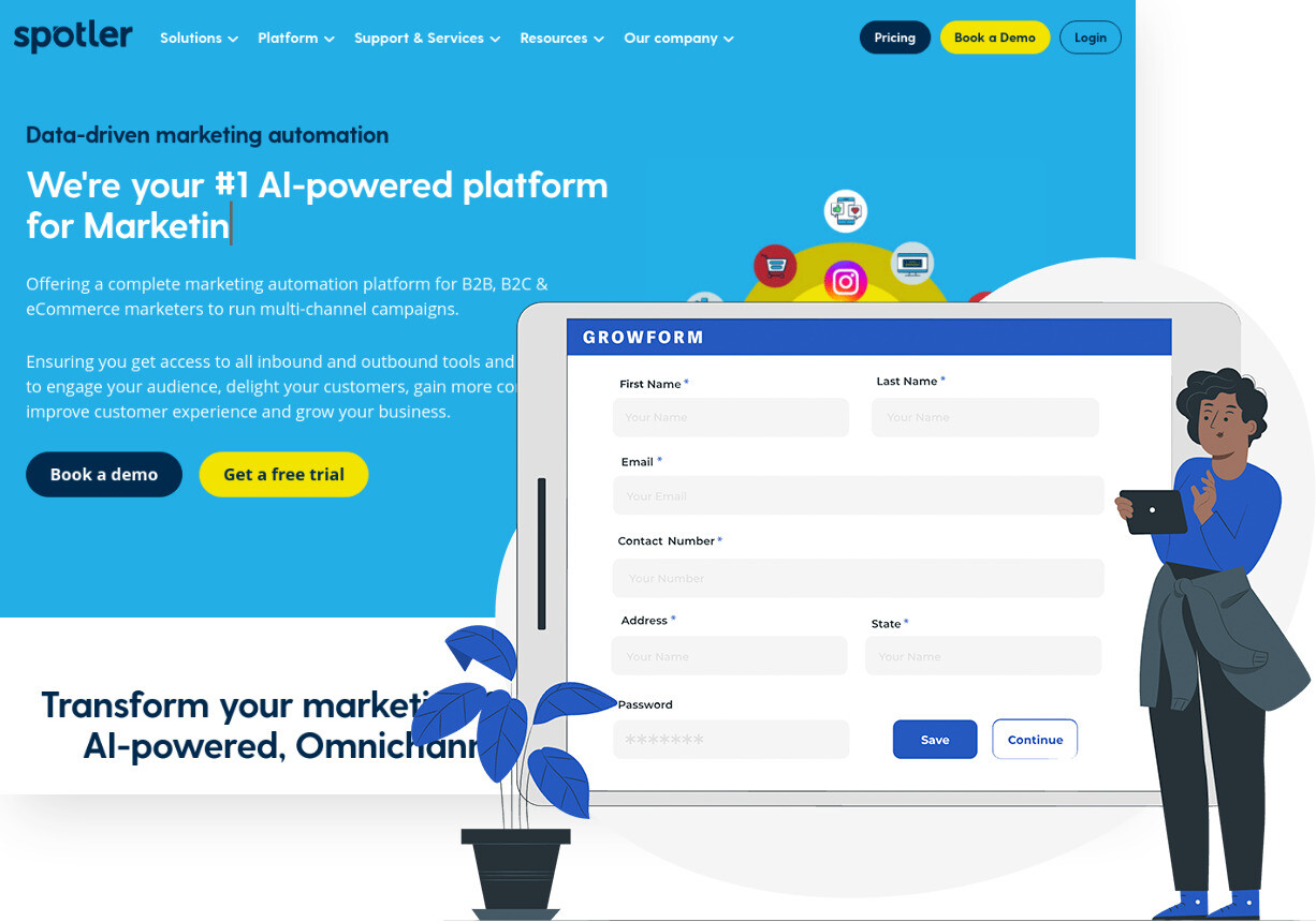 Spotler UK form builder by Growform